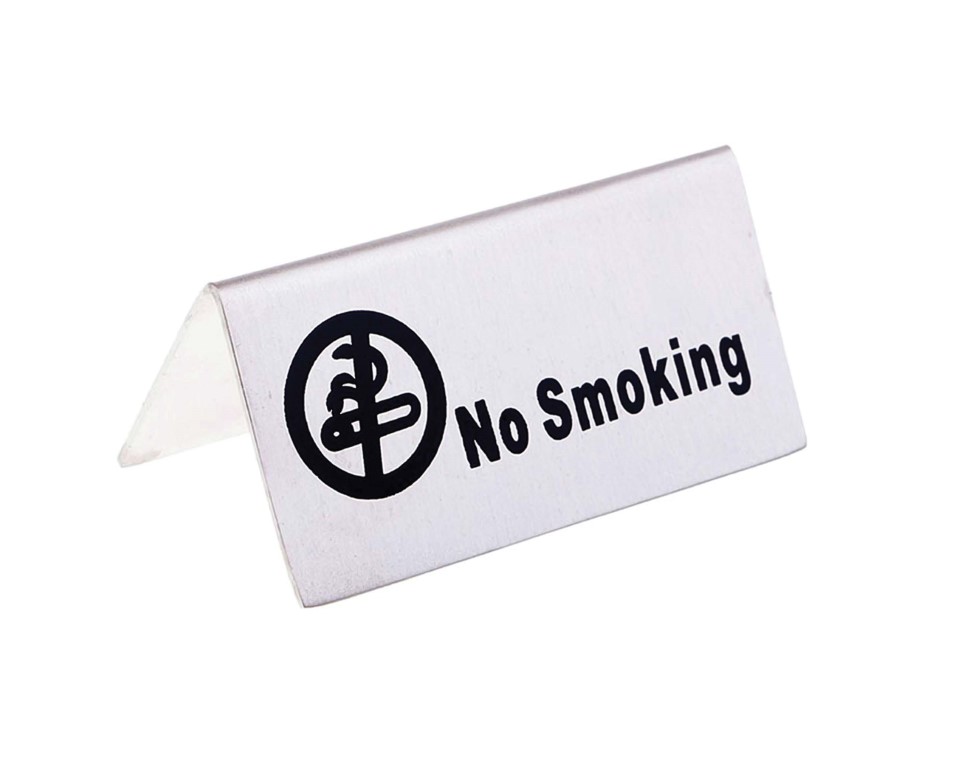 No Smoking Table Sign – Bahrain
